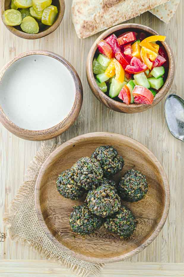 Green Baked Falafel with Tahini - May I Have That Recipe