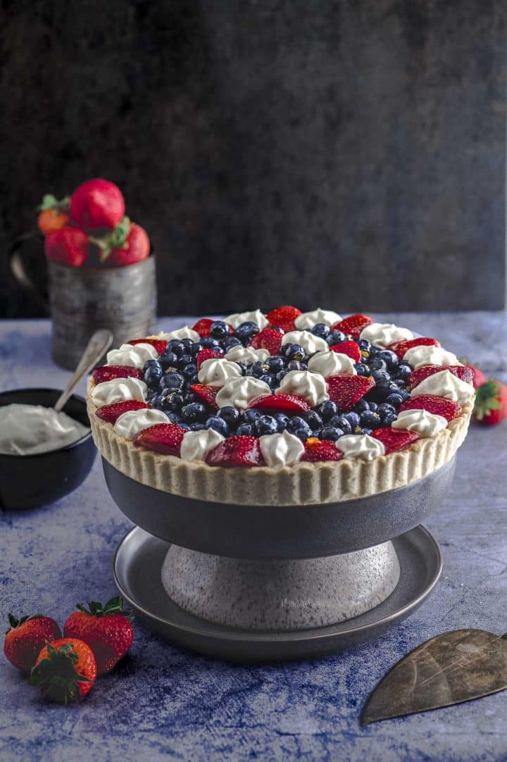 Red White and Blue Fruit Tart Recipe - May I Have That Recipe?