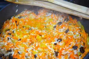 Rosh Hashanah Sweet Basmati Rice with Carrots and Raisins