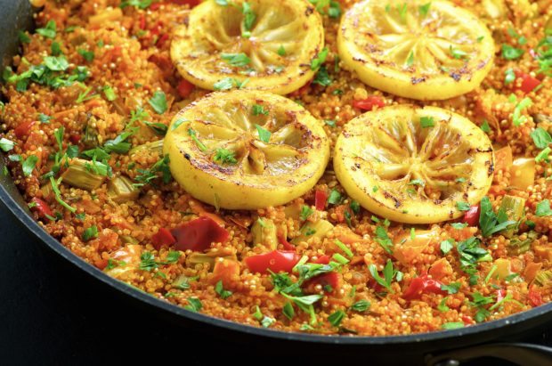 Vegan Gluten Free Quinoa Paella - May I Have That Recipe?