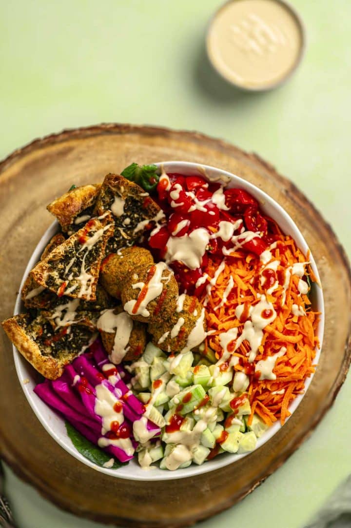 Vegan Mediterranean Falafel Bowl with Tahini Sauce - May I Have That ...