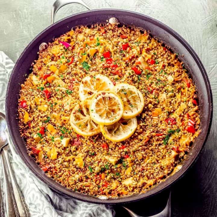 Vegan Gluten Free Quinoa Paella - May I Have That Recipe?