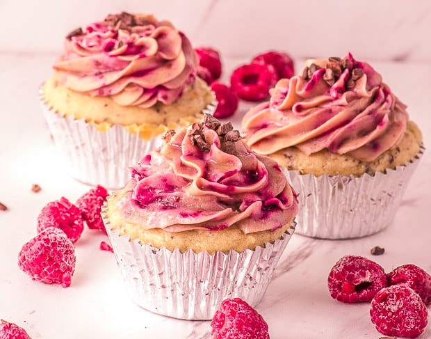 Vegan Orange Blossom Raspberry Cupcakes - May I Have That Recipe?