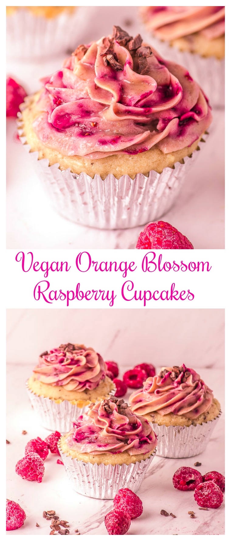 Vegan Orange Blossom Raspberry Cupcakes - May I Have That Recipe?