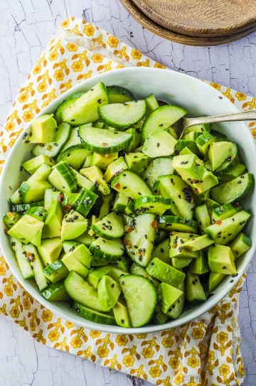 Cucumber Avocado Salad - May I Have That Recipe?