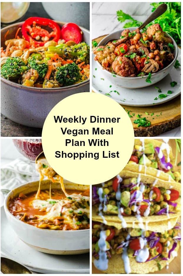 Weekly Dinner Vegan Meal Plan With Shopping List 3 May I Have That
