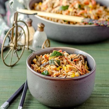 High Protein Shiitake Fried Rice - May I Have That Recipe?
