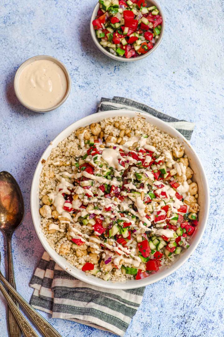 Israeli Salad Quinoa Bowl - May I Have That Recipe?