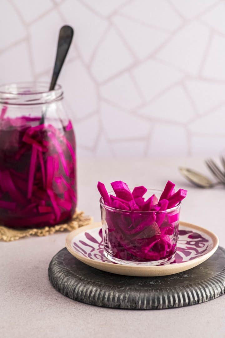 Pickled Turnips - Middle Eastern Pink Pickles - May I Have That Recipe?